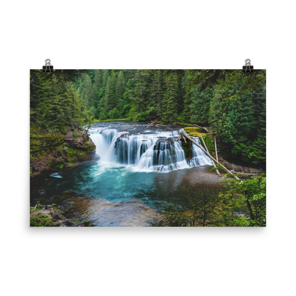 Lower Lewis Falls Matte Poster - Northwest Waterfalls