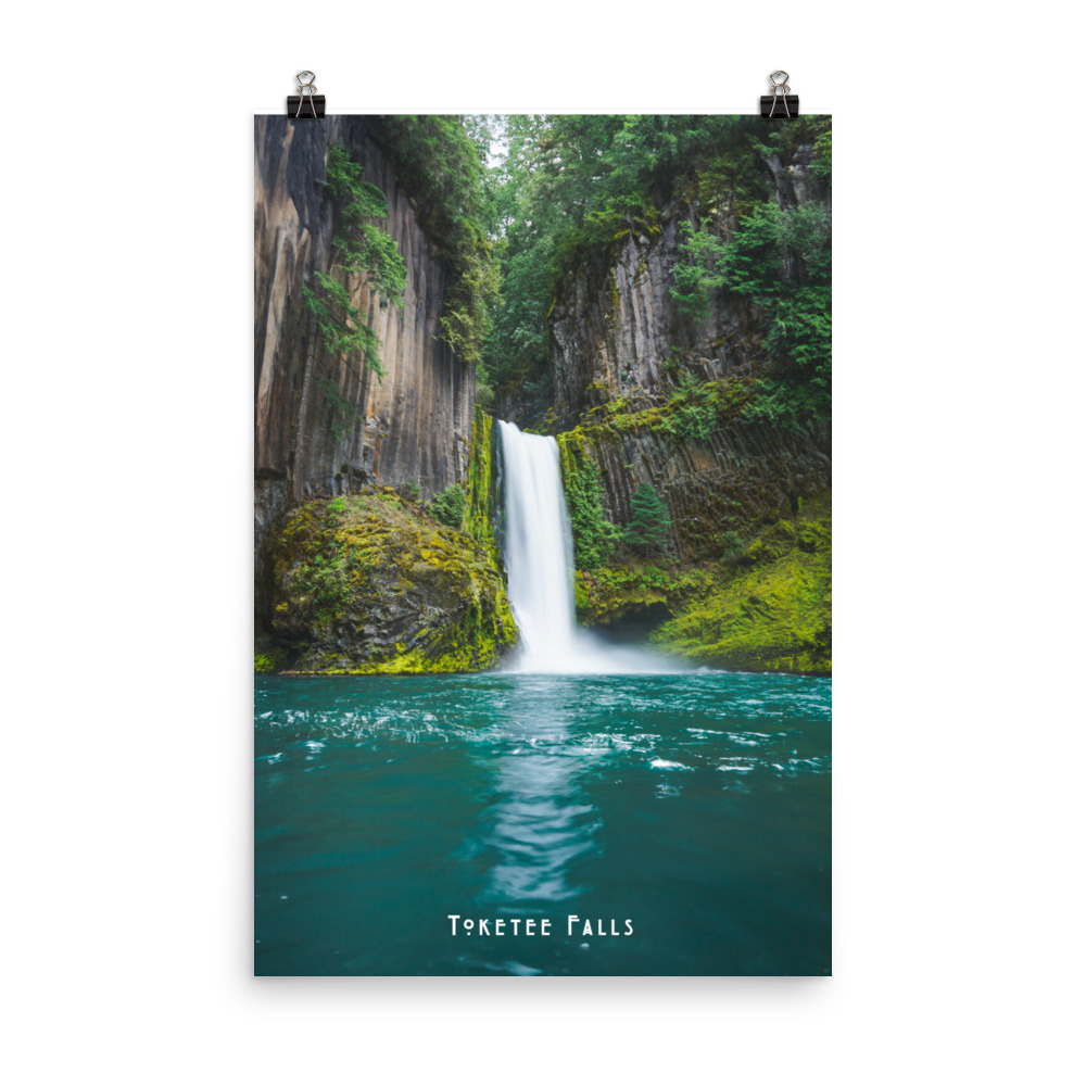 Toketee Falls Matte Poster - Northwest Waterfalls